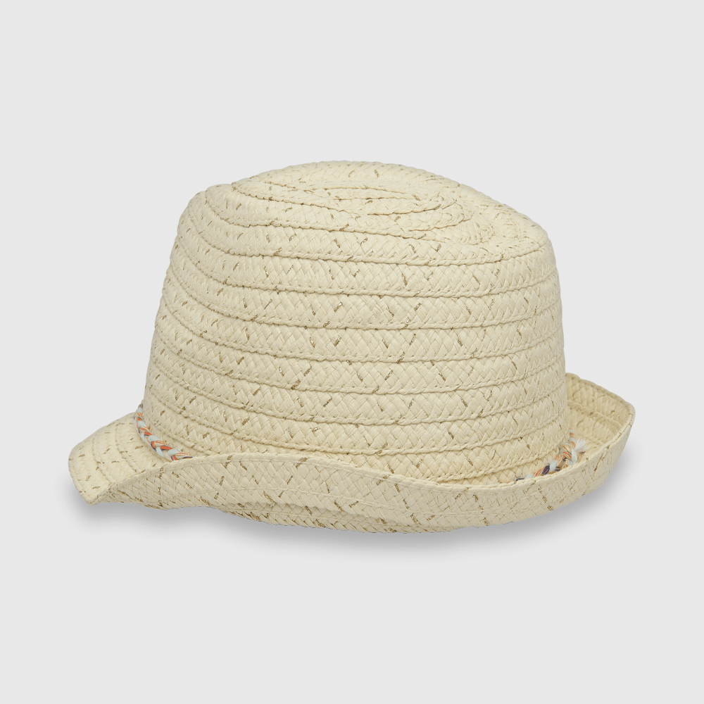 Sombrero de niña rafia beige (2 a 12 años) - Colloky Chile