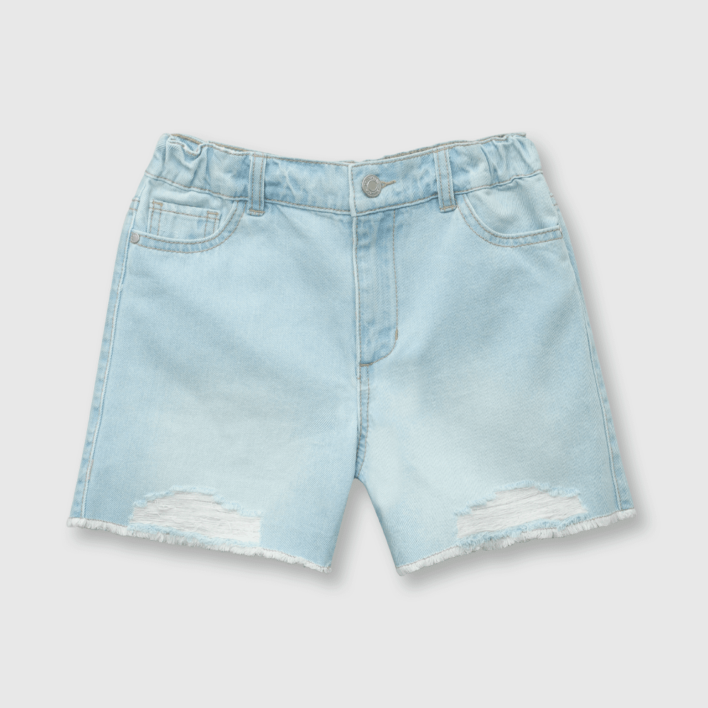 Short de niña mezclilla light blue (2 a 12 años) - Colloky Chile