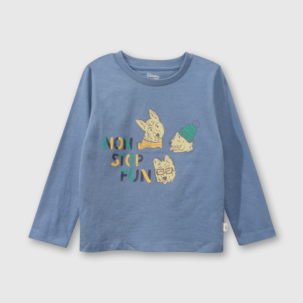 Polera Every day Niño Azul POJE5150I24 - Colloky Chile