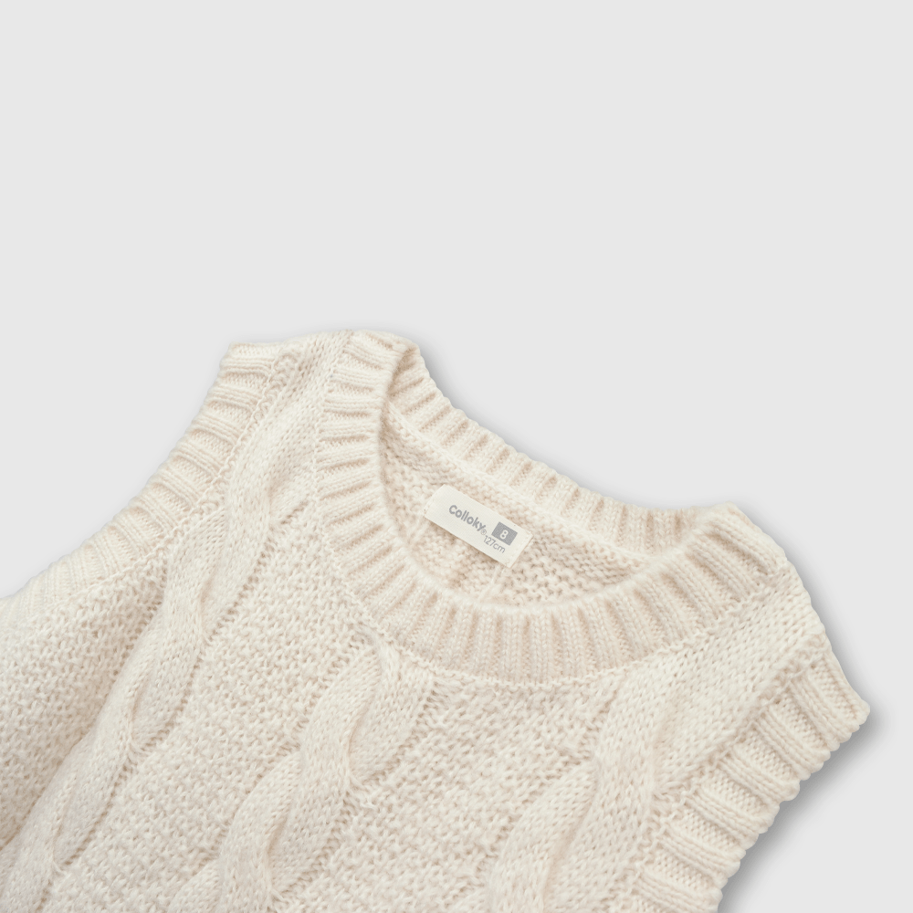 Sweater Colección Niña Beige SWLA0266I24 - Colloky Chile