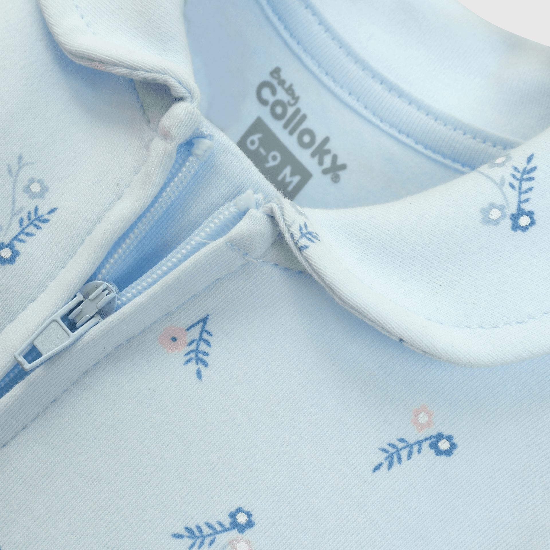 Pijama Celeste Flores - Colloky Chile