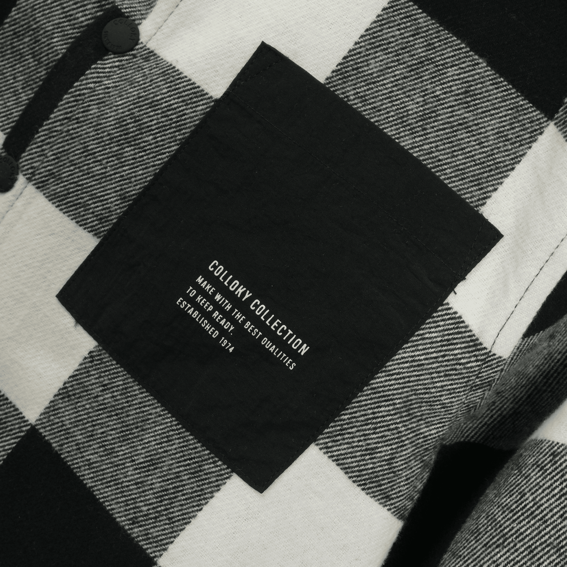 Sobre camisa Negra Cuadros - Colloky Chile